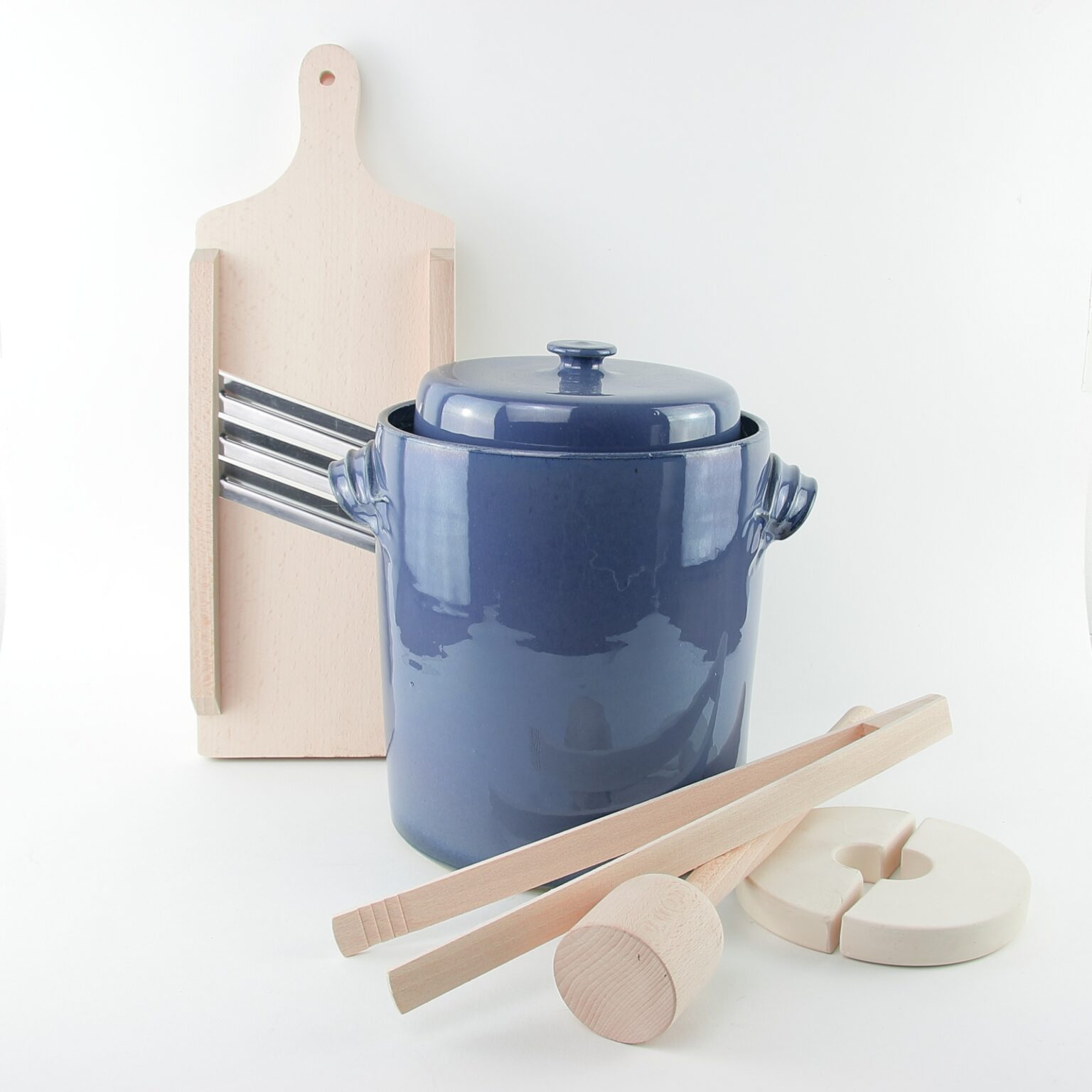 Sauerkraut Making Crocks with Wooden Tools | The Last Preserve